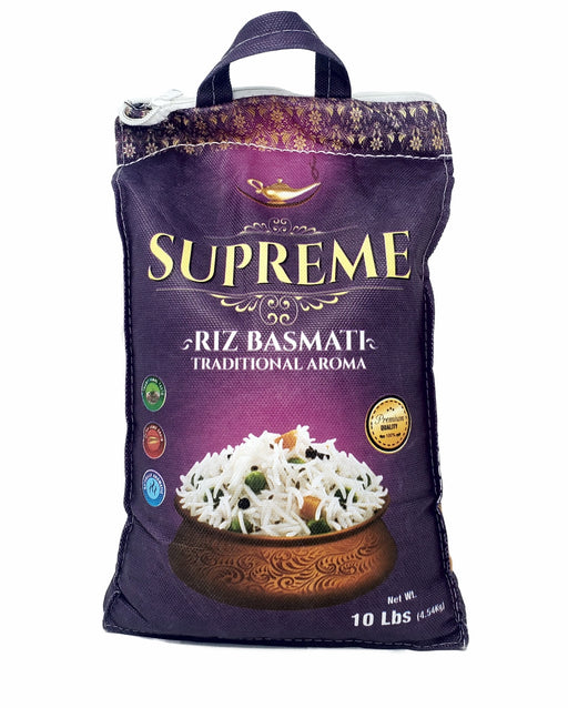 Supreme Basmati Traditional Aroma Rice 10lb (4.54Kg) - themvshop.com